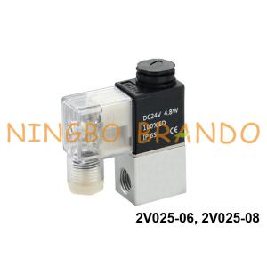 Quality 2V025-06 2V025-08 Airtac Type 2 Way Solenoid Air Valve 12VDC 24VDC for sale