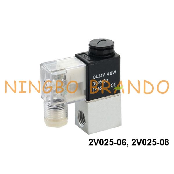 Quality 2V025-06 2V025-08 Airtac Type 2 Way Solenoid Air Valve 12VDC 24VDC for sale