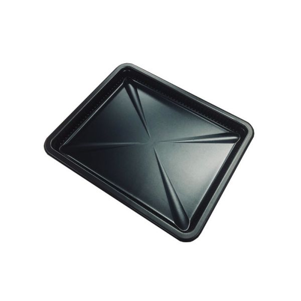 Quality Cold Resistant Plastic Food Serving Plate Black PP Blister Tray for Beef Slice for sale