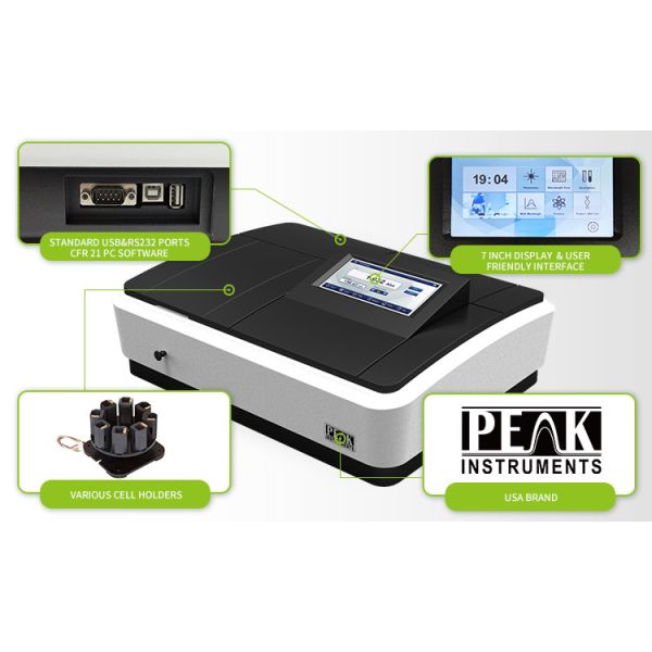 Quality LCD Touch Screen Xenon Lamp 2nm Double Beam UV Visible Spectrophotometer with for sale