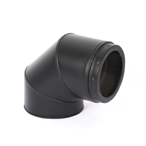 Quality Double Wall Angled Chimney Pipe , 90 Degree Stove Pipe With Twist Lock System for sale