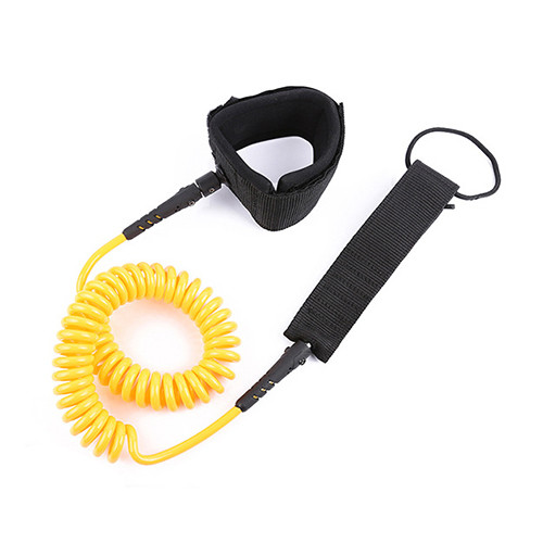 Quality Bright Yellow  Paddle Board Leash Good Safety Harness For Surf Sport for sale