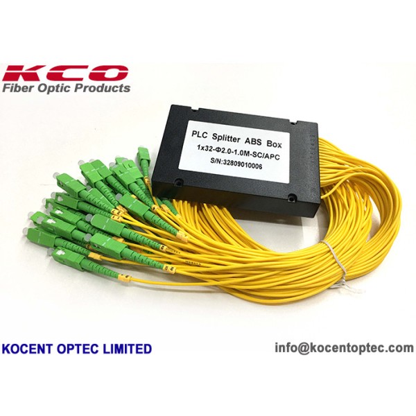 Quality ABS Box Modular PLC Optical Splitter with 2.0mm Cable and High Stability for Low for sale