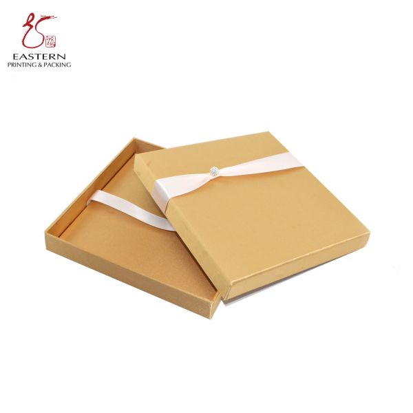 Quality custom wedding gift SGS Cardboard Craft Boxes With Silk Ribbon for sale