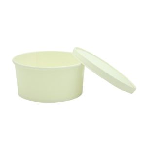 Quality 20Oz Customized White or Brown Disposable Soup Bowls Paper Soup Containers with for sale