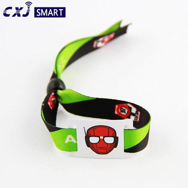 Quality Festival Fabric Woven RFID NFC Bracelet for sale