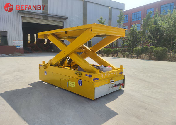 Quality Steerable Trackless 30t Scissor Lift Transfer Cart for sale