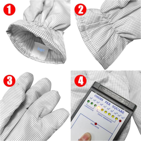 Quality OEM Carbon Fiber 5mm Grid Anti Static Gloves Heat Resistant for sale