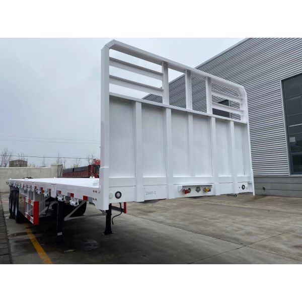 Quality 50T Load Capacity AND9400 Container Transport Flatbed Trailer Durable for sale