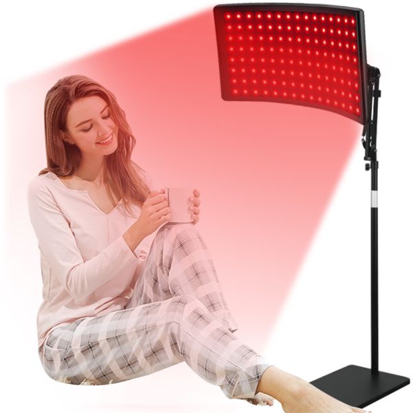 Quality 24w Fat Burning Pain Relief Control LED Therapy Panel Lamp with Logo Light and Stand for sale