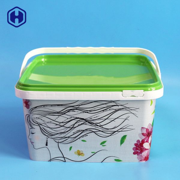 Quality Mood Cake 93OZ IML Plastic Containes With Handle for sale