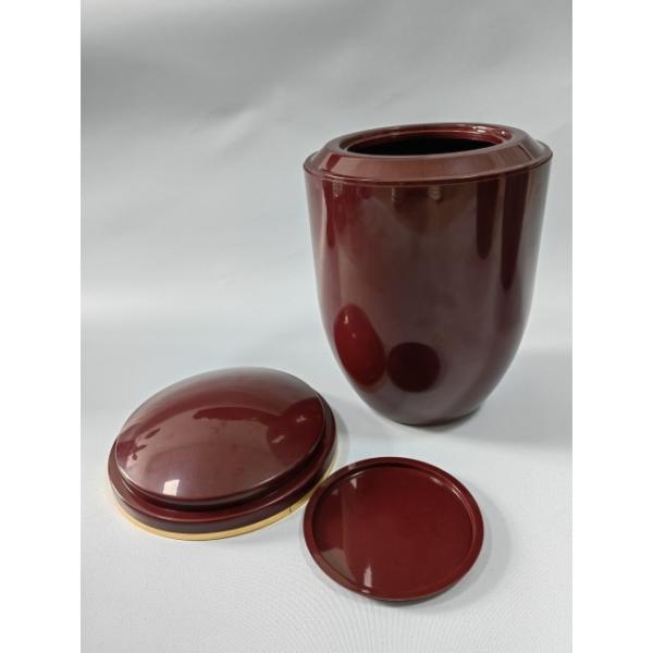 Quality Bordeaux Color Funeral Ash Urn With Gold Belt For Human Reserved In ABS Plastic for sale