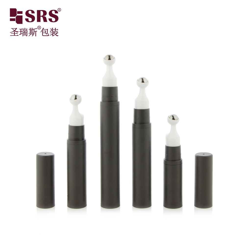 Quality A0031 5ml 10ml 12ml 15ml AS PP Airless Roller Steel Ball Bottle For Serum Gel for sale