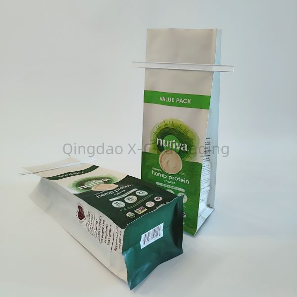Quality Customized Printed 8 Side Seal Bag Tin Tie Stand Up Pouch Resealable Food Packaging for sale