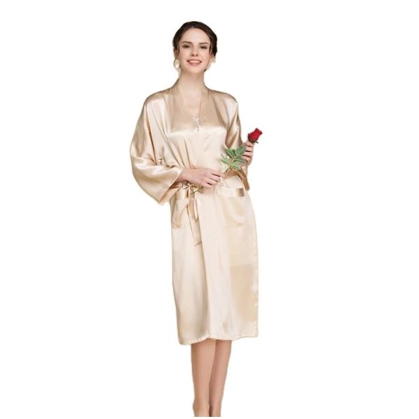 Quality Woven Sleeveless Mulberry Silk Nightgown For Sleeping Plus Size for sale