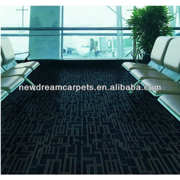 Quality 100 by 100 Size Loop Pile Office Fireproof Carpet Tile for Canton Carpet Manufactured for sale