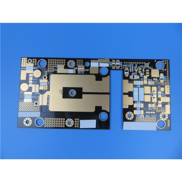 Quality RF-60TC High Power Amplifiers Double Sided Taconic PCB 30mil Black Solder Mask for sale