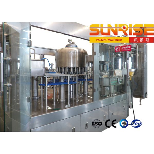 Quality 24 Flushing Heads Water Injection Machine , PET Bottled Water Line for sale