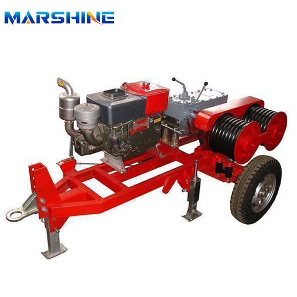 Quality Honda Engine Dual Bull Wheel Powered Cable Pulling Winch Puller Machine for sale