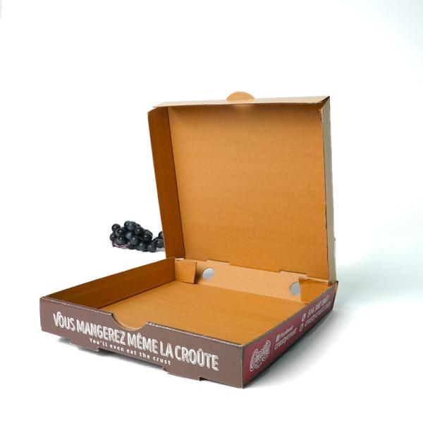 Quality Printing Handling UV Coating Corrugated Carton Pizza Box For Custom Order for sale