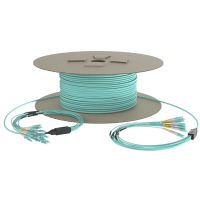 Quality LSZH Fan Out Fiber Optic Cable OM3 Pre Terminated Fiber Optic Cable for sale