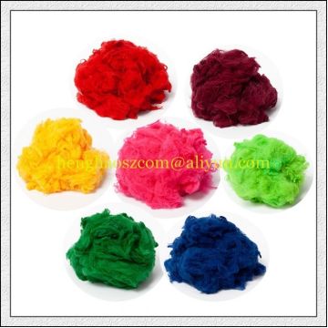 Quality Recycled PSF Polyester Yarn Raw Material 76mm Good Crimp Shaping for sale