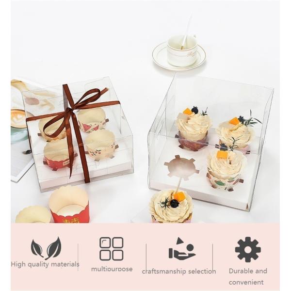 Quality 12 Holes Transparent Cupcake Box Kraft Paper Cake Box/Container for Regular for sale