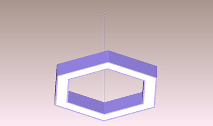 Quality SMD5630 Hexagon Led Pendant Light HR600X75mm Hex Pendant Light for sale