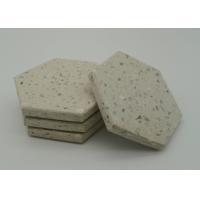 Quality Hexagonal Terrazzo Coasters Set Diameter 11cm Backside With Rubber Pads for sale