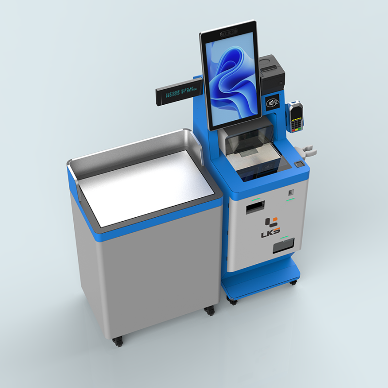 Quality Full Touch Screen Kiosk Supermarket Self Service Checkout Payment Machine for sale