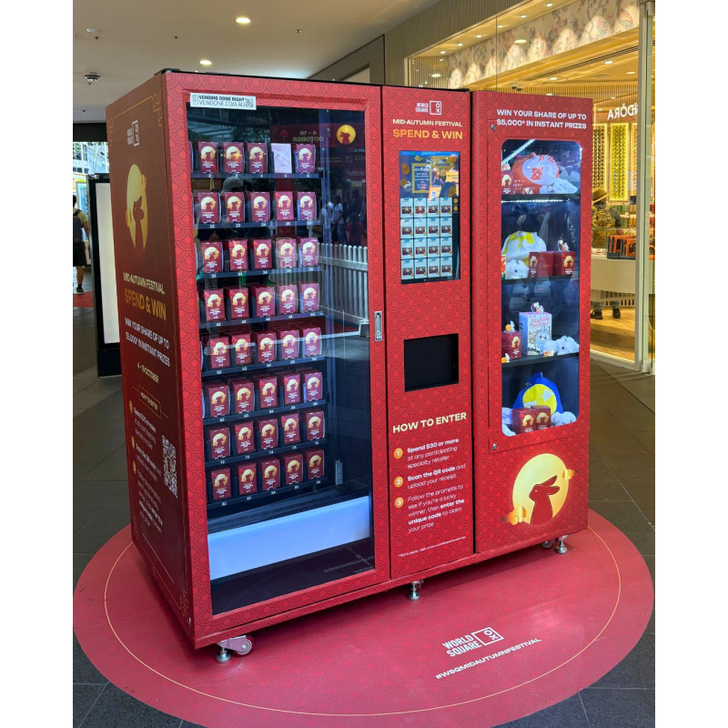 Quality Smart Blind Box Vending Machine With Transparent Display Cabinet & Elevator — for sale