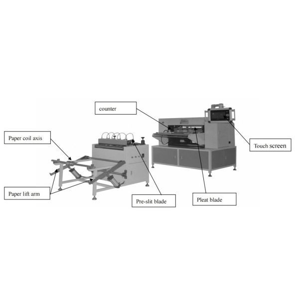 Quality Automatic Air Filter Making Machine 600mm Knife Pleating Machine for sale