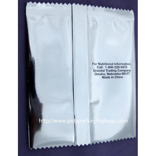 Quality Chocolate / Cotton Candy Packaging Aluminium Foil Bag Middle Sealed for sale