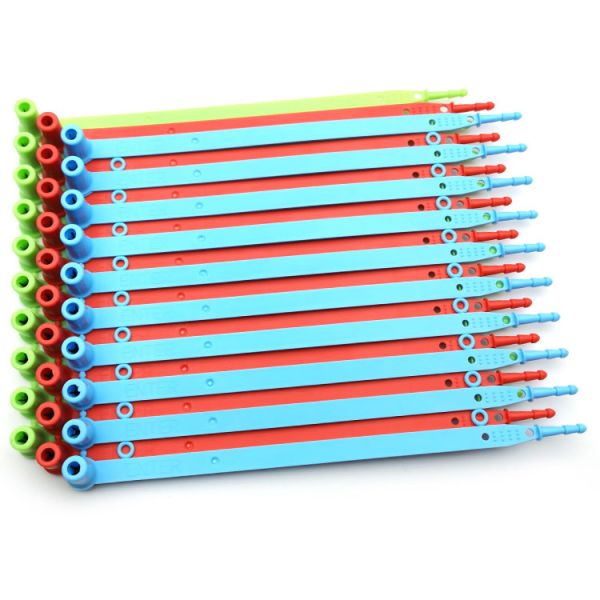 Quality 198mm Disposable Customs Truck Plastic Security Seal Tag with Number and Tamper for sale