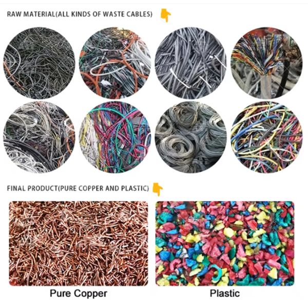 Quality Copper Cable Scrap Recycling Machine Scrap Copper Mini Copper Wire Granulator for sale