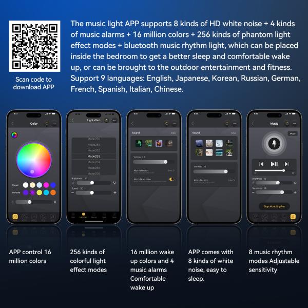 Quality Wireless Charger with Alarm Clock Digital App Control RGB Light Wireless Speaker for sale