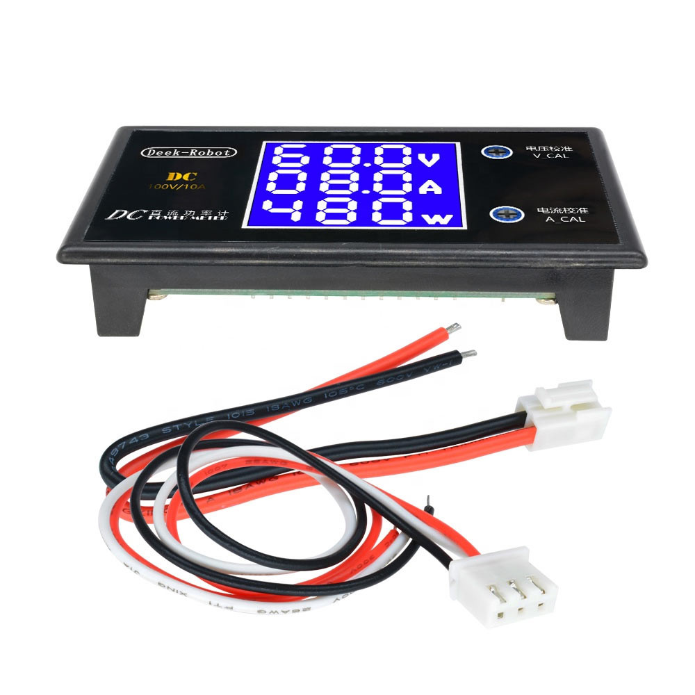 Quality LCD Digital Wattmeter Voltmeter Ammeter DC 0-100V 10A 1000W for sale