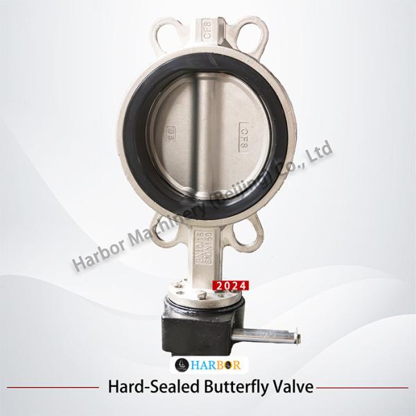 Quality NBR EPDM Soft Seal 304 Stainless Steel Manual Turbine Handle Butterfly Valve for sale