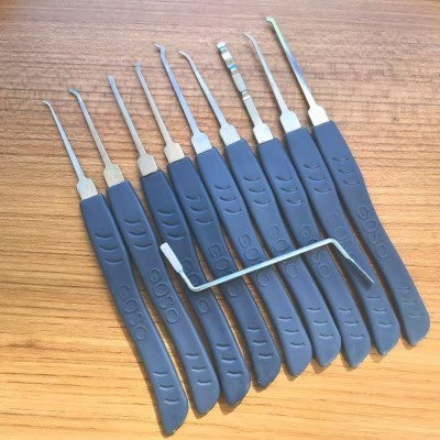 Quality Goso 9+2 Piece Metal Lock Pick Tool RC01 Model Locksmith Tool for Door Opener for sale