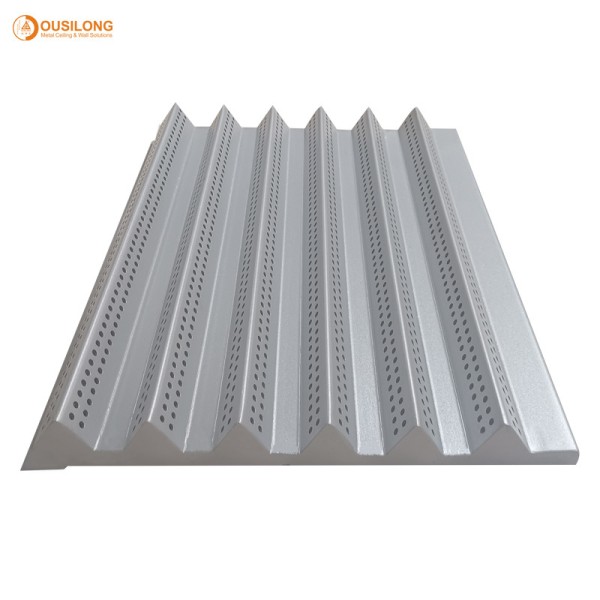 Quality Durable Washable Aluminum Wall Panels , Perforated Corrugated Metal Ceiling Panels for sale