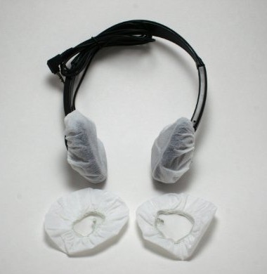 Quality White MRI Headphone Covers Sanitary Headphone Ear Cushion Cover for sale