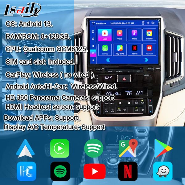Quality Lsailt Android CarPlay Upgrade Interface for Land Cruiser GX_R GXR 2020-2021 GPS for sale