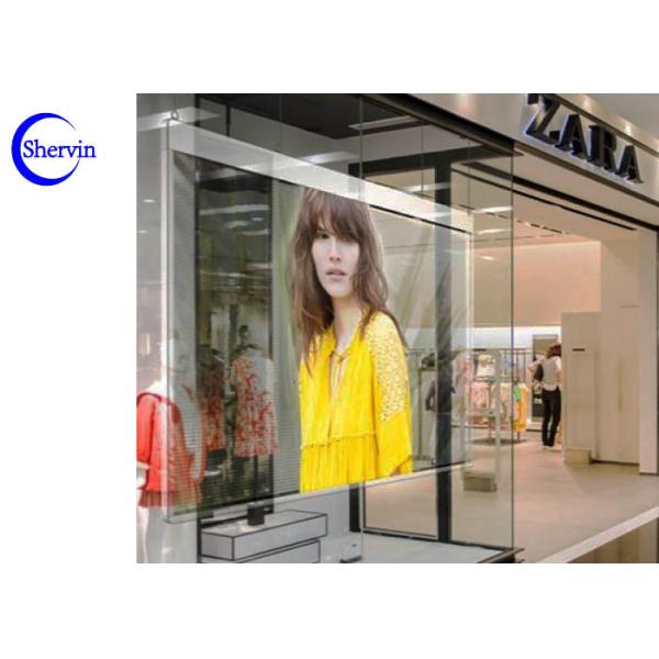 Quality Wireless 1R1G1B 1/16scan 5500cd Transparent Led Mesh for sale