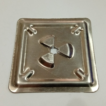 Square beveled edge stainless steel self-locking washer, 38mm diameter