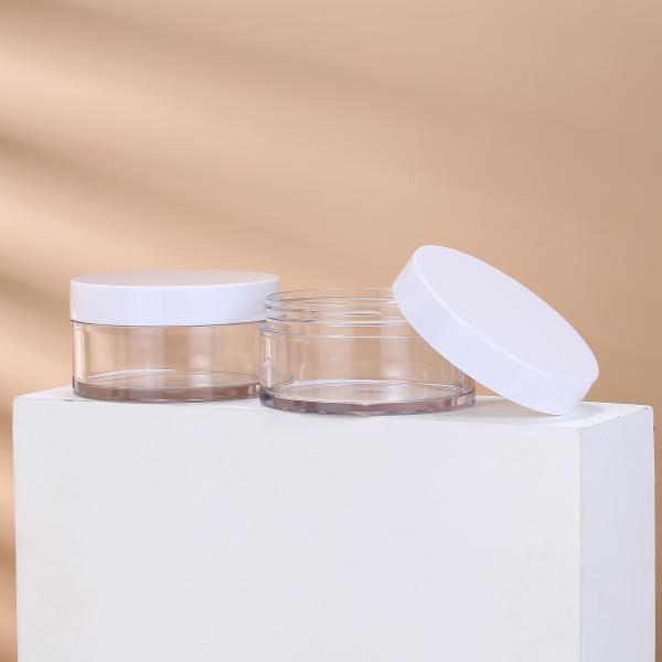 Quality 40mm Opening Diameter Cream Jars Cosmetic Packaging PET Thick Wall for sale