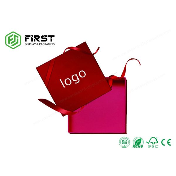 Quality High End Gift Boxes Custom Logo High Glossy Cardboard Gift Box Packaging With for sale
