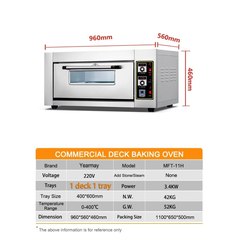 Smart Commercial Electric Oven with Individual Temperature Control Baking Oven