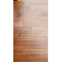 Quality distressed birch solid hardwood flooring with handscraped & charter Mark texture for sale