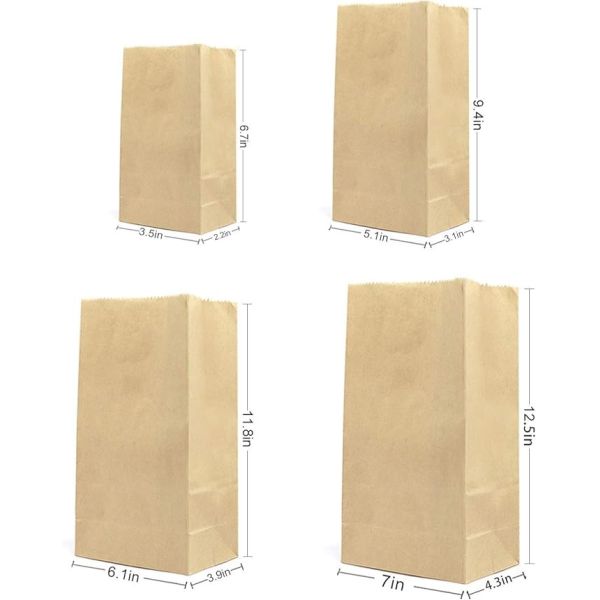 Quality Durable Kraft Paper Bag For Bakery Bread Sandwich Bag Customized for sale