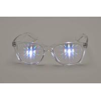China Hony 3D Fireworks Glasses Clear Frame , PC 3D Glasses factory